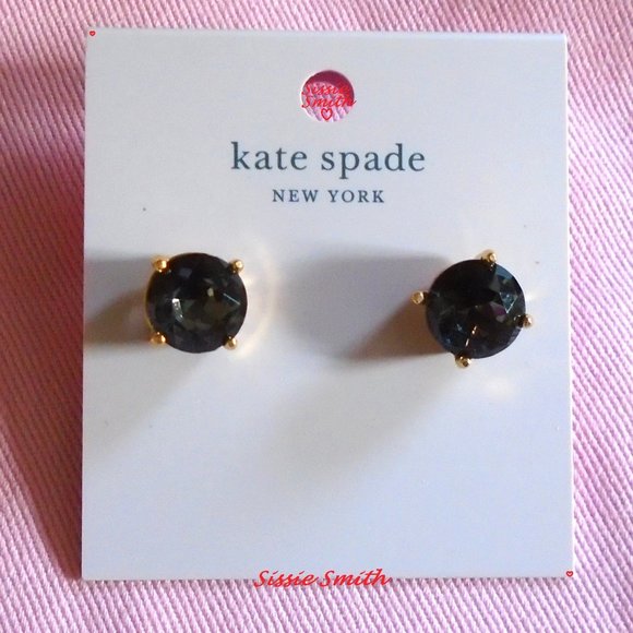 kate spade | Jewelry | Kate Spade Black Diamond Gumdrop Studs | Poshmark